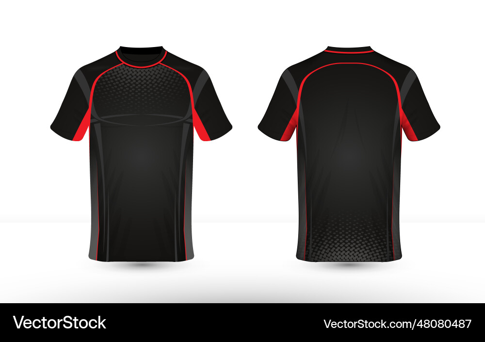 Black and red layout e-sport t-shirt design Vector Image