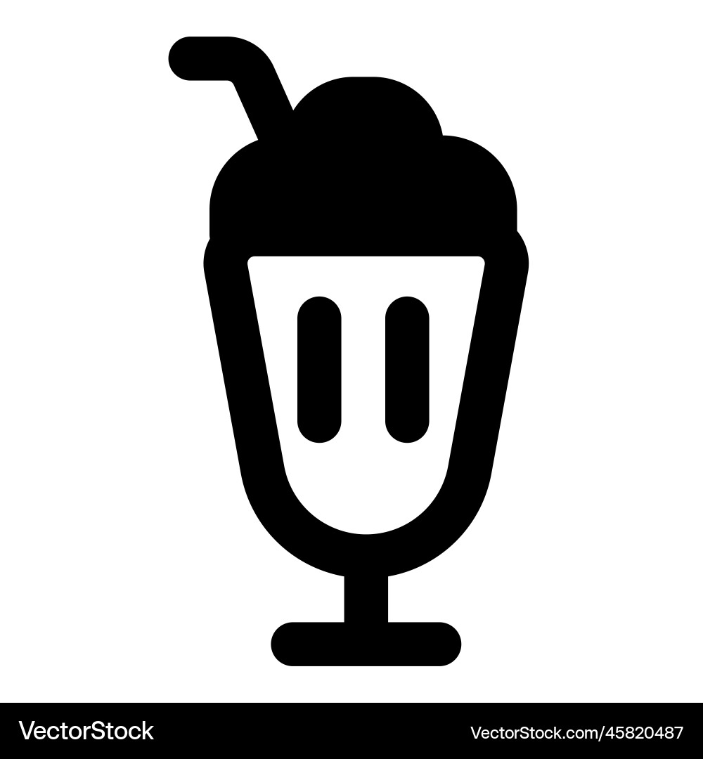 Delicious creamy milkshake served as refreshment Vector Image
