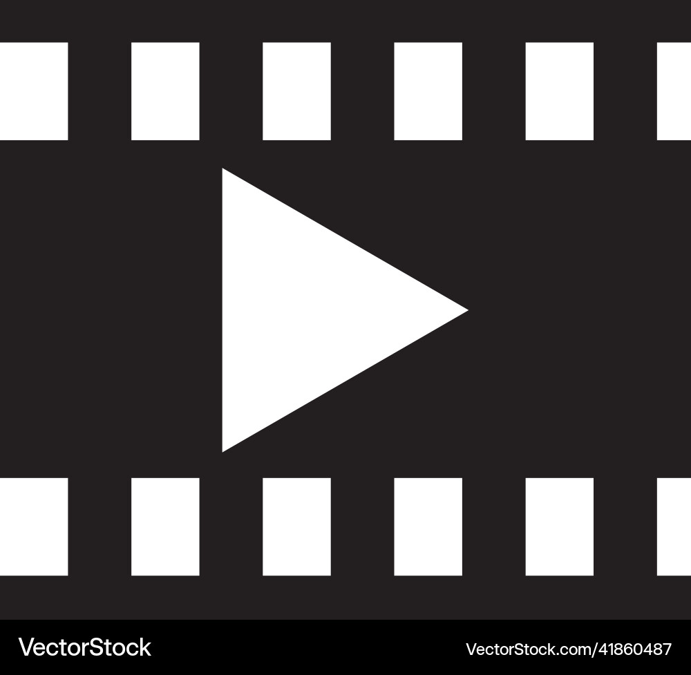 Filmstrip logo template Royalty Free Vector Image
