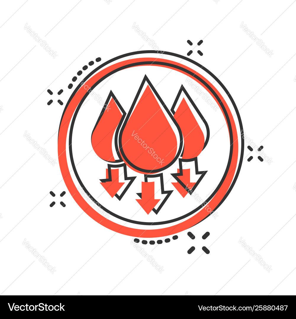 Humidity icon in comic style climate cartoon Vector Image