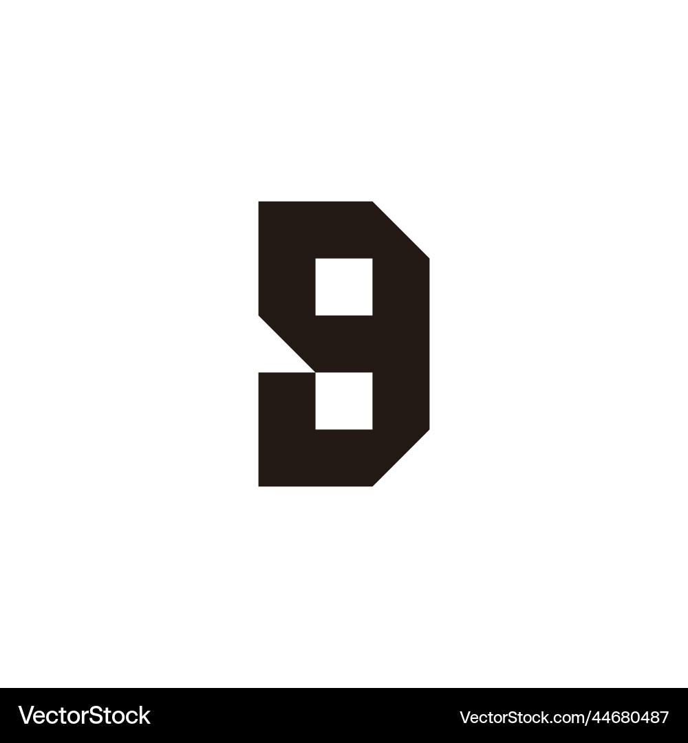 Letter g shaped d square geometric symbol simple Vector Image