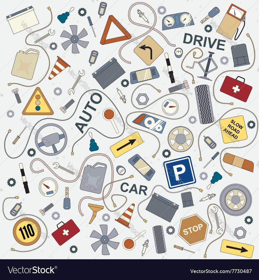 Pattern car style Royalty Free Vector Image - VectorStock