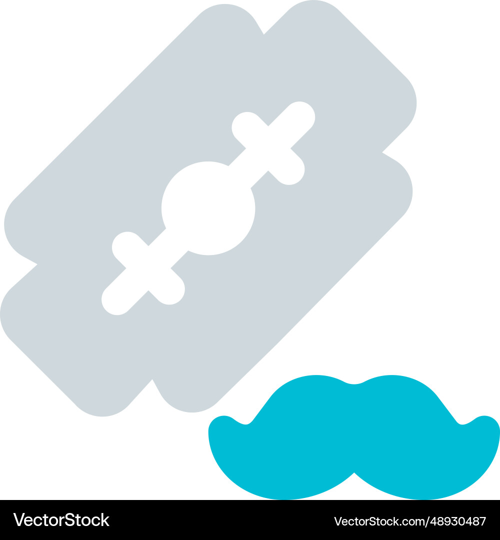 Razor blade for styling and giving the shape Vector Image