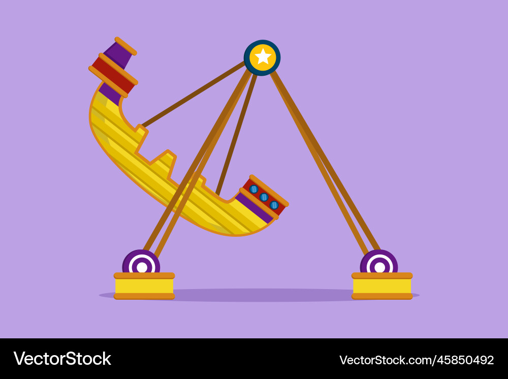 Cartoon flat style drawing colorful large swing Vector Image