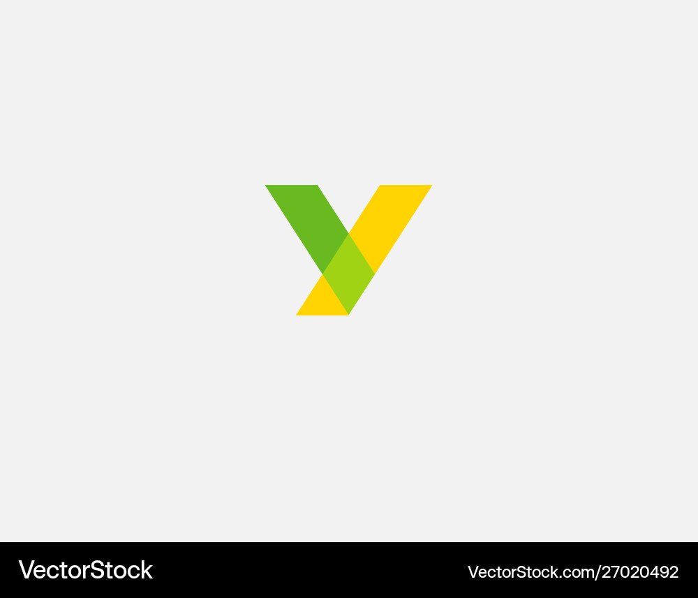 Creative abstract bright yellow and green logo Vector Image