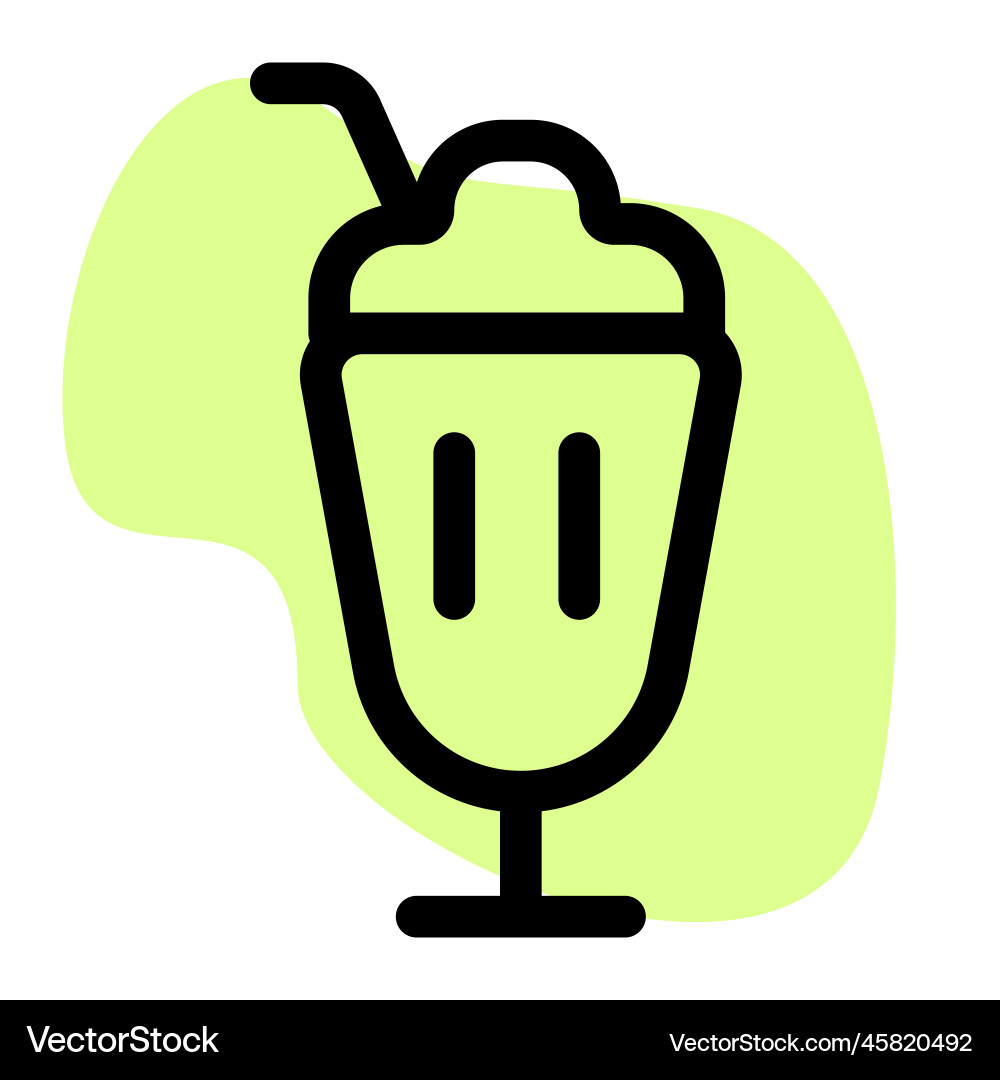 Delicious creamy milkshake served as refreshment Vector Image