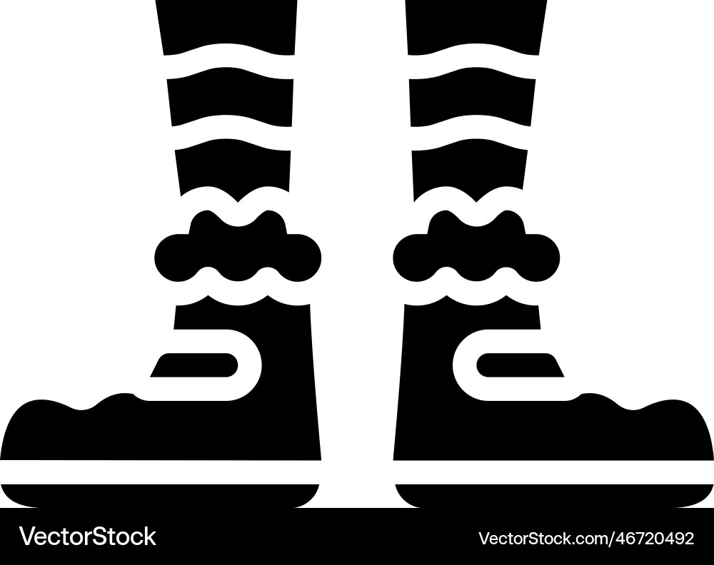 Feet elf little glyph icon Royalty Free Vector Image