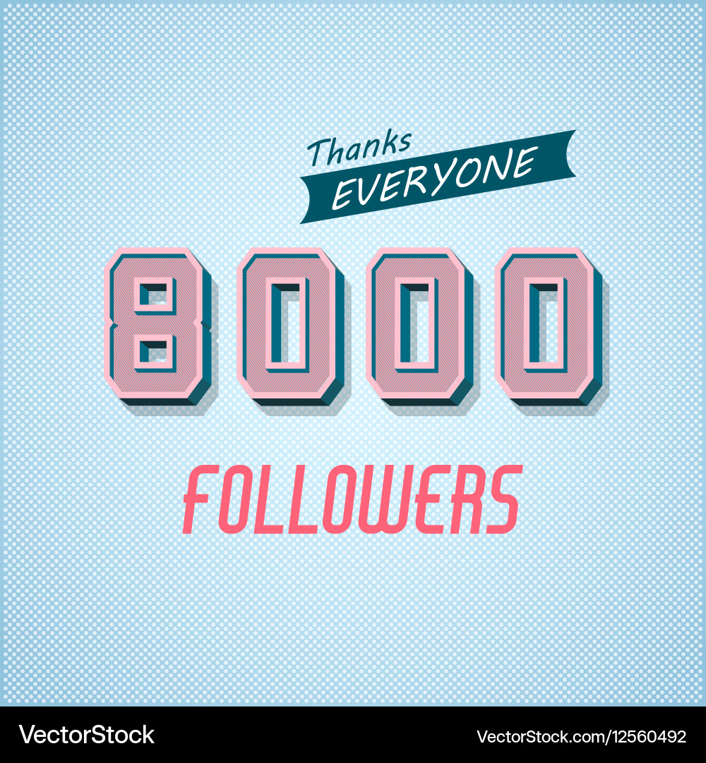 Followers poster for design 1 Royalty Free Vector Image