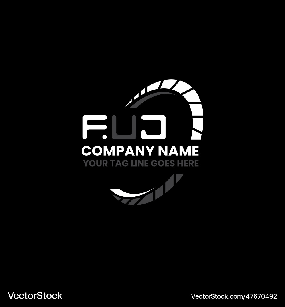 Fuj letter logo creative design with graphic Vector Image