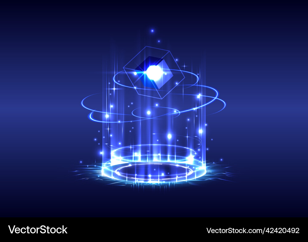 Gui and ui virtual reality portal hologram Vector Image