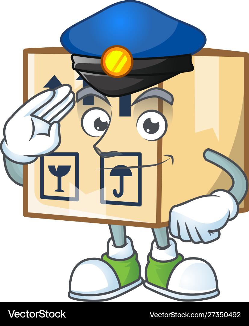 Police box cardboard close for goods packaging Vector Image