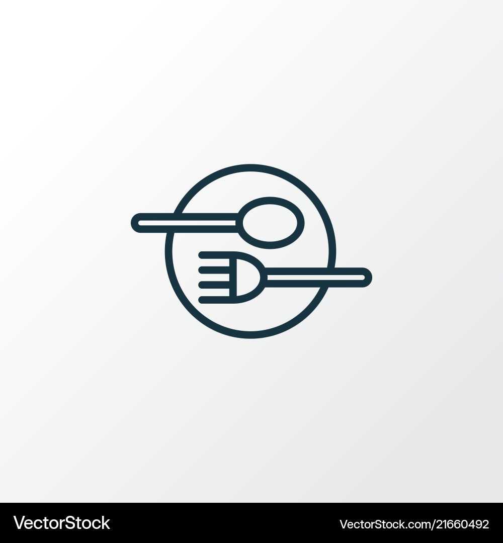 Restaurant icon line symbol premium quality Vector Image