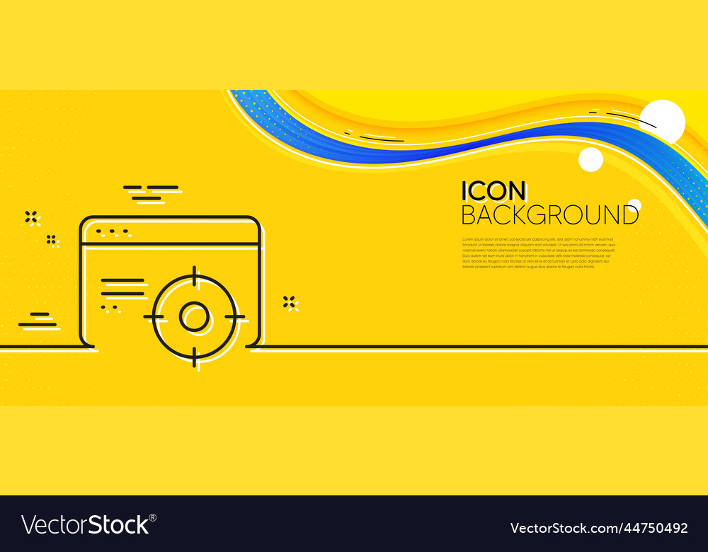 Seo Line Icon Web Targeting Sign Traffic Vector Image