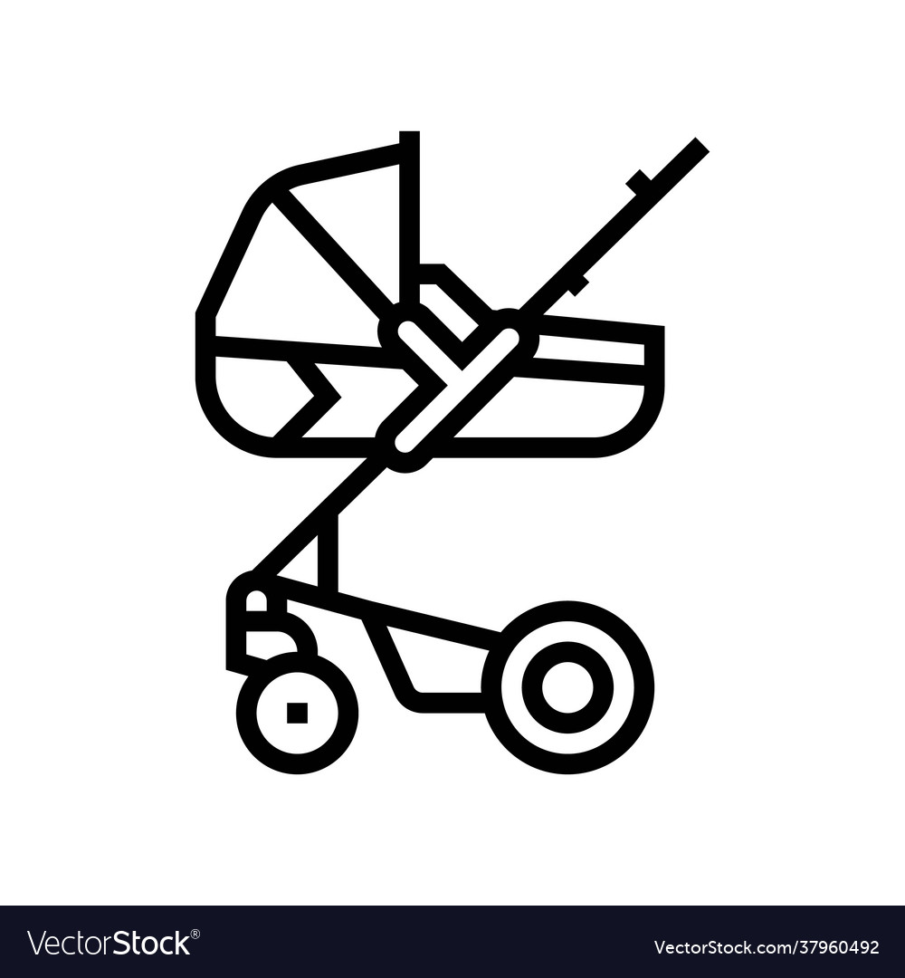 Stroller carrycot baline icon Royalty Free Vector Image