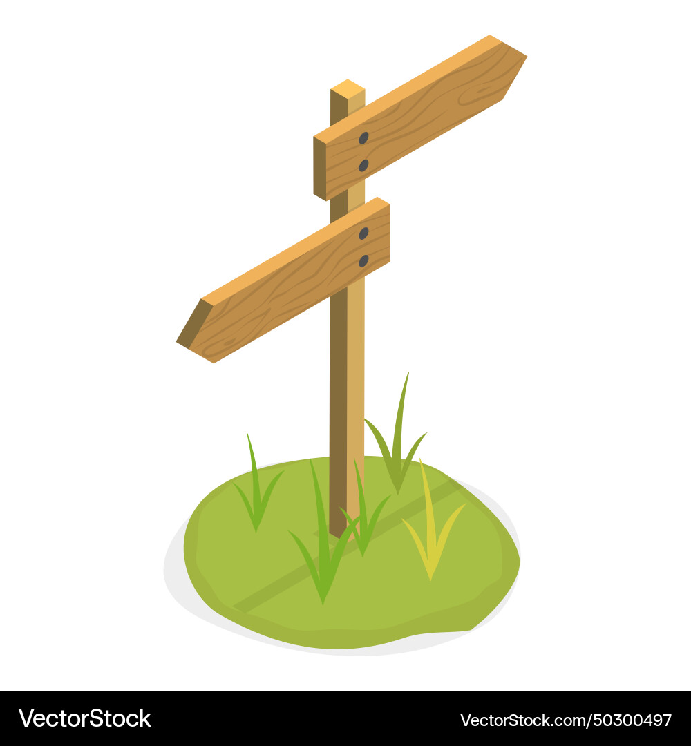 3d isometric flat set of signboard Royalty Free Vector Image
