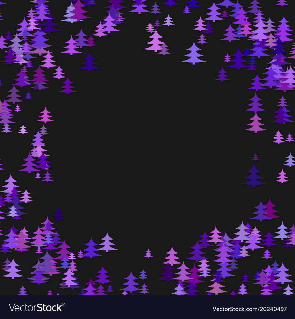 Abstract random pine tree pattern round border Vector Image Abstract random pine tree pattern round border Vector Image