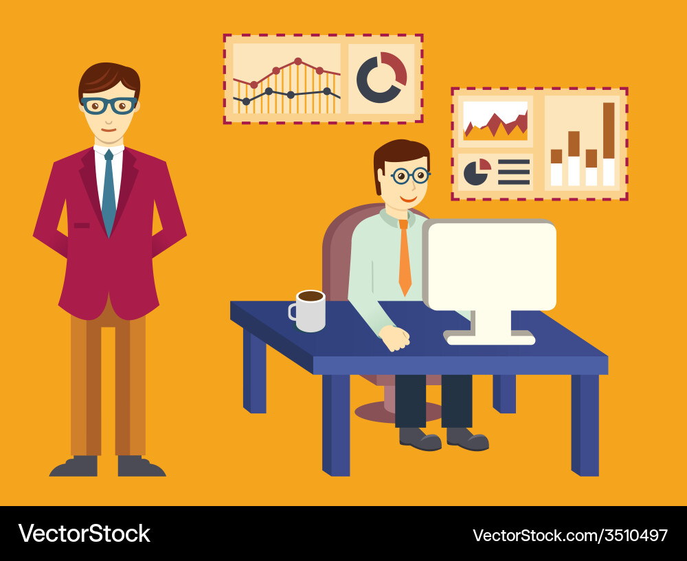 Analytics information and data handling Royalty Free Vector