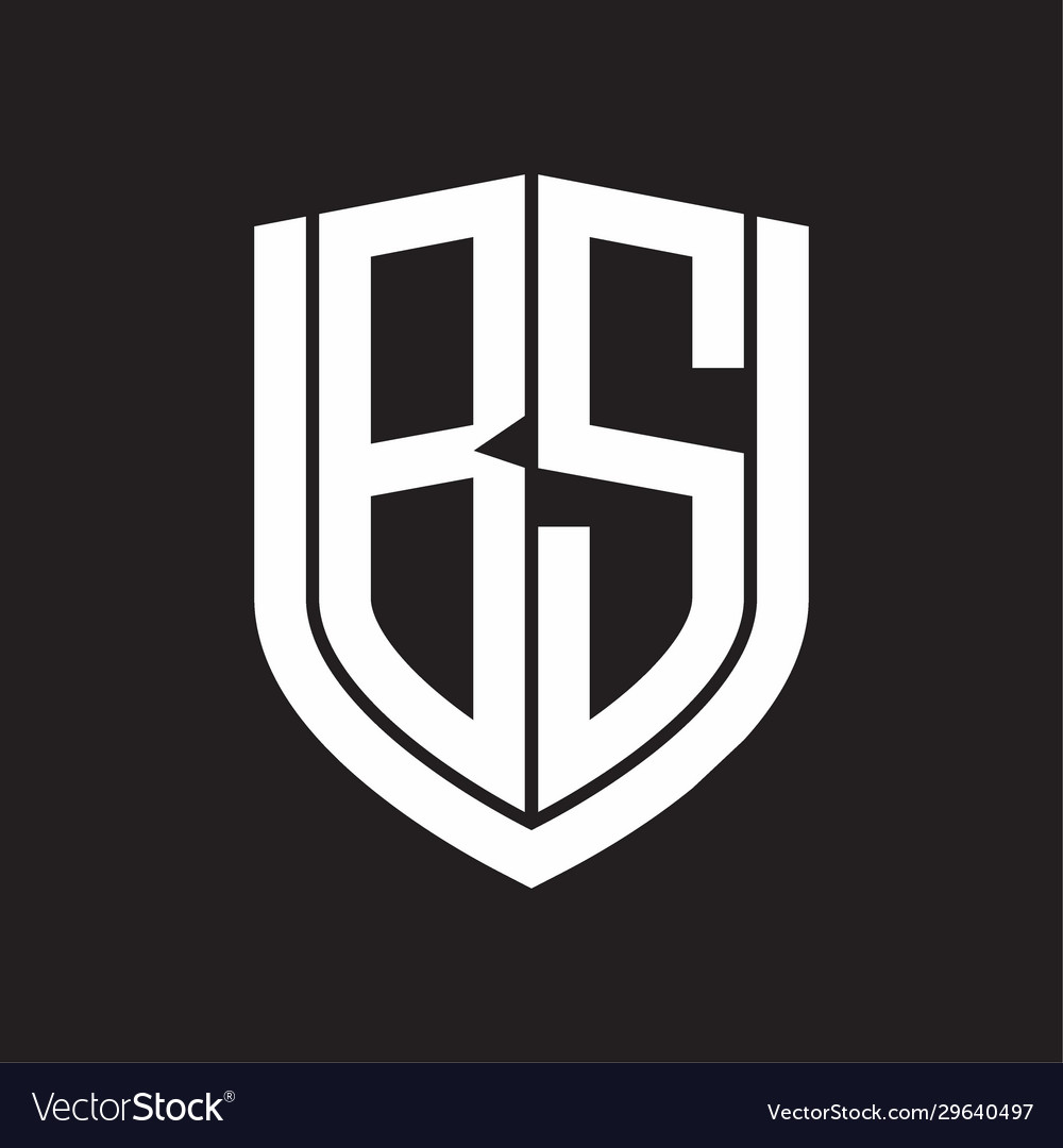 Bs logo monogram with emblem shield design Vector Image Bs logo monogram with emblem shield design Vector Image