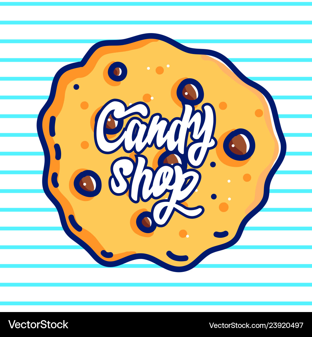 Candy shop hand drawn cartoon Royalty Free Vector Image