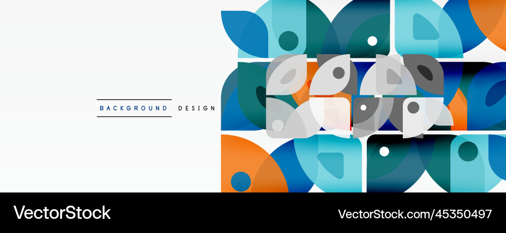 Colorful minimal geometric abstract background Vector Image