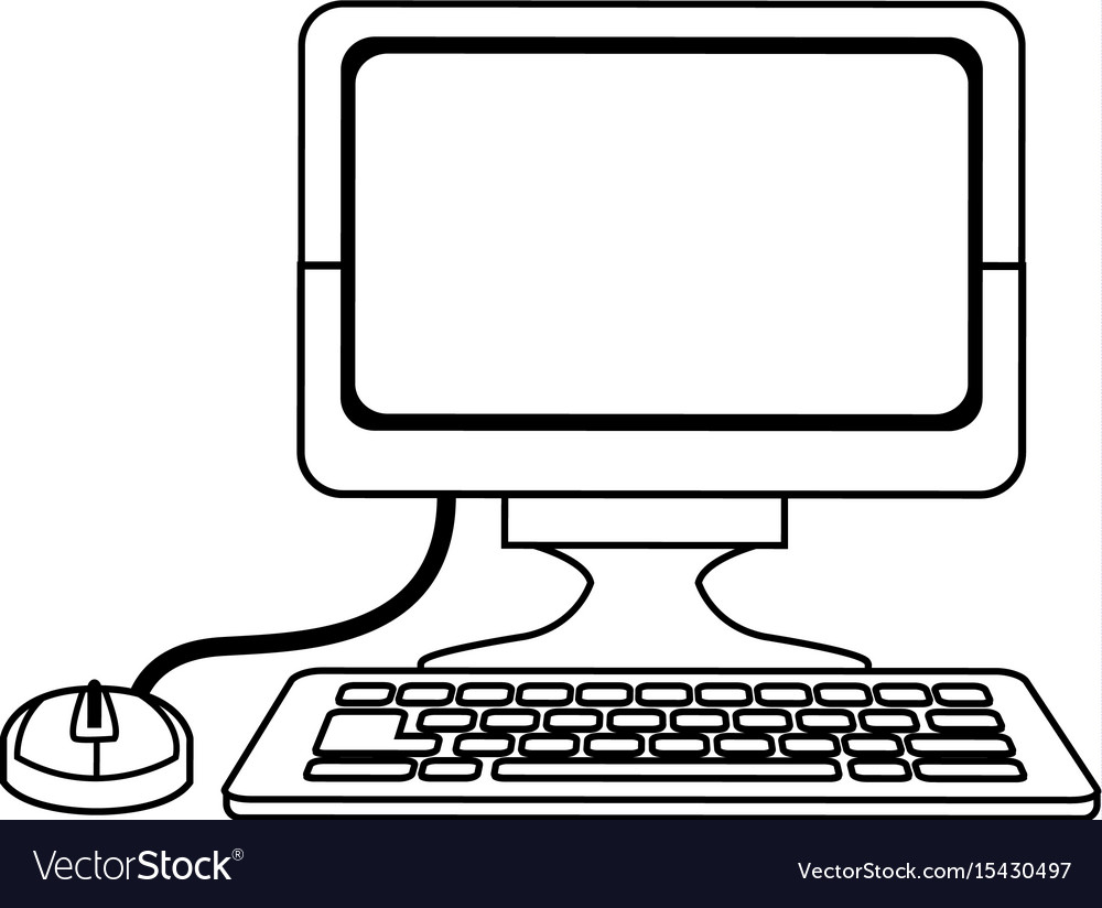Computer keyboard mouse device technology Vector Image