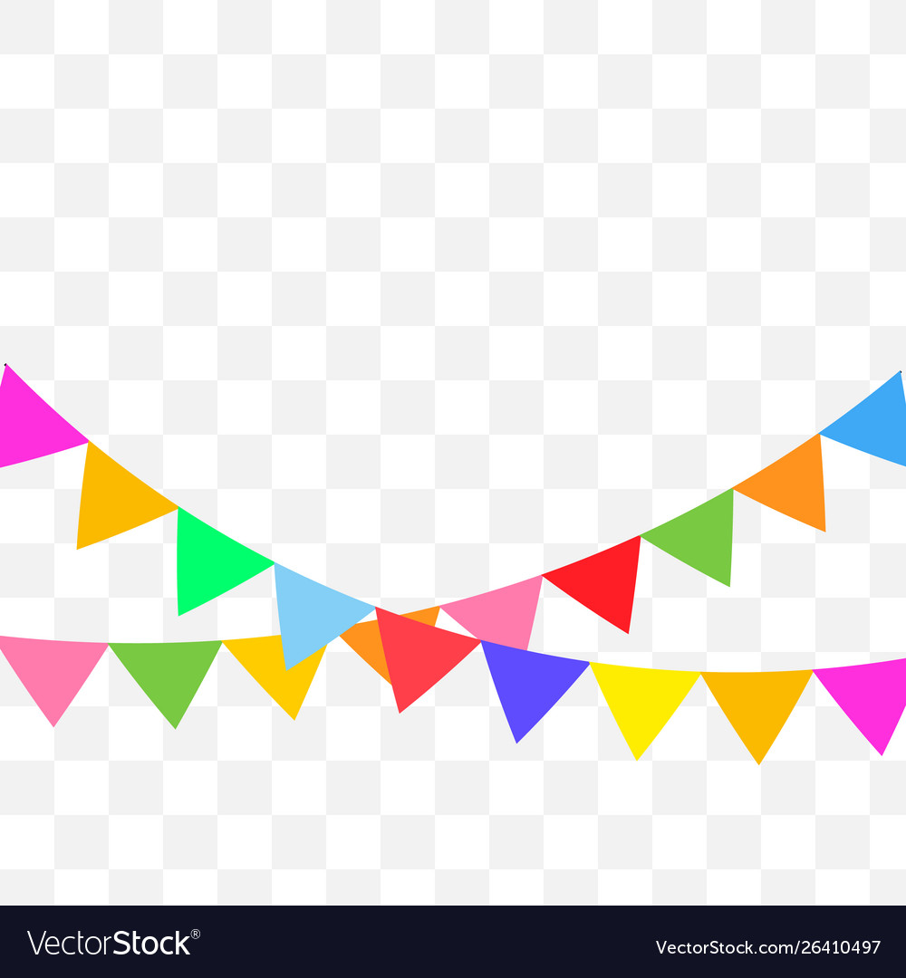Decorative colorful party pennants Royalty Free Vector Image