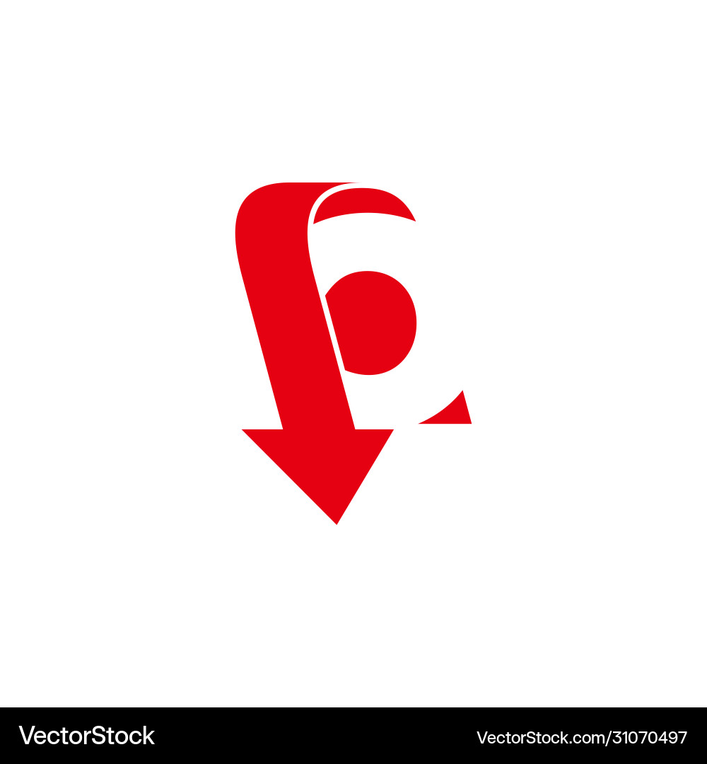 Letter o motion arrow geometric logo Royalty Free Vector
