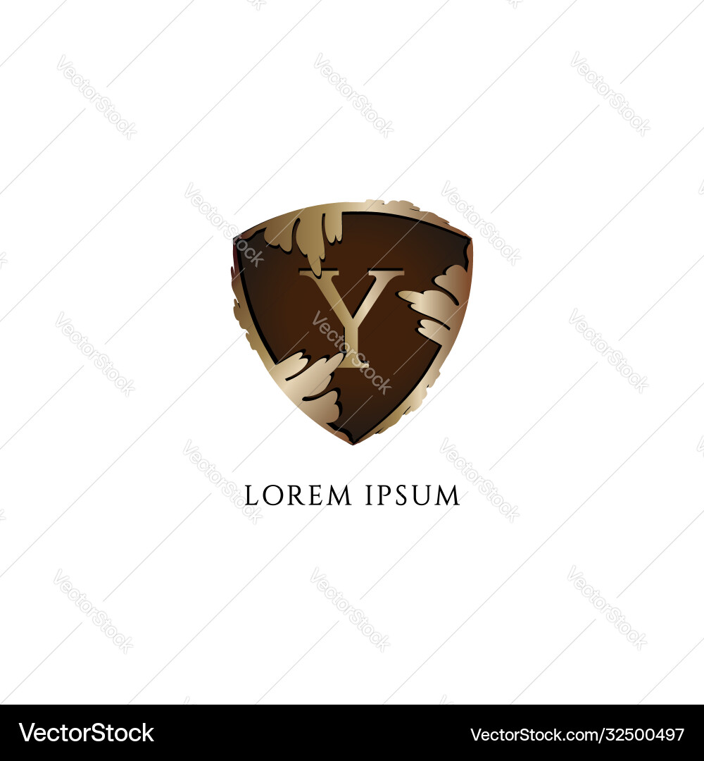 Letter y alphabet logo design template isolated Vector Image