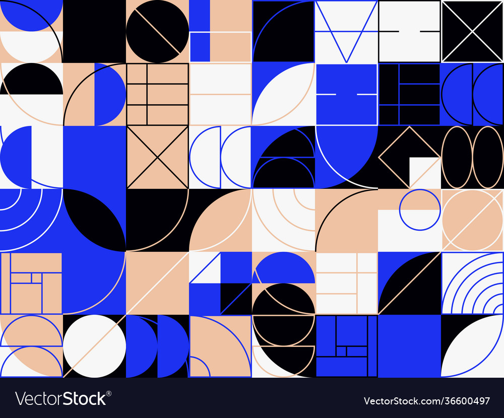 Linear shapes design geometric abstract pattern Vector Image