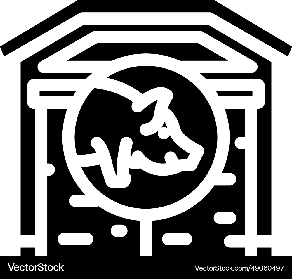 Pig farm glyph icon Royalty Free Vector Image - VectorStock