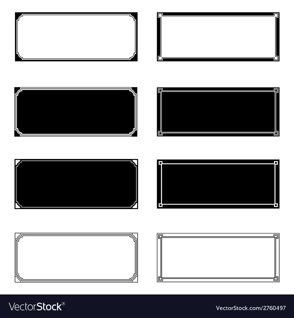 Rectangle Frames Royalty Free Vector Image - VectorStock