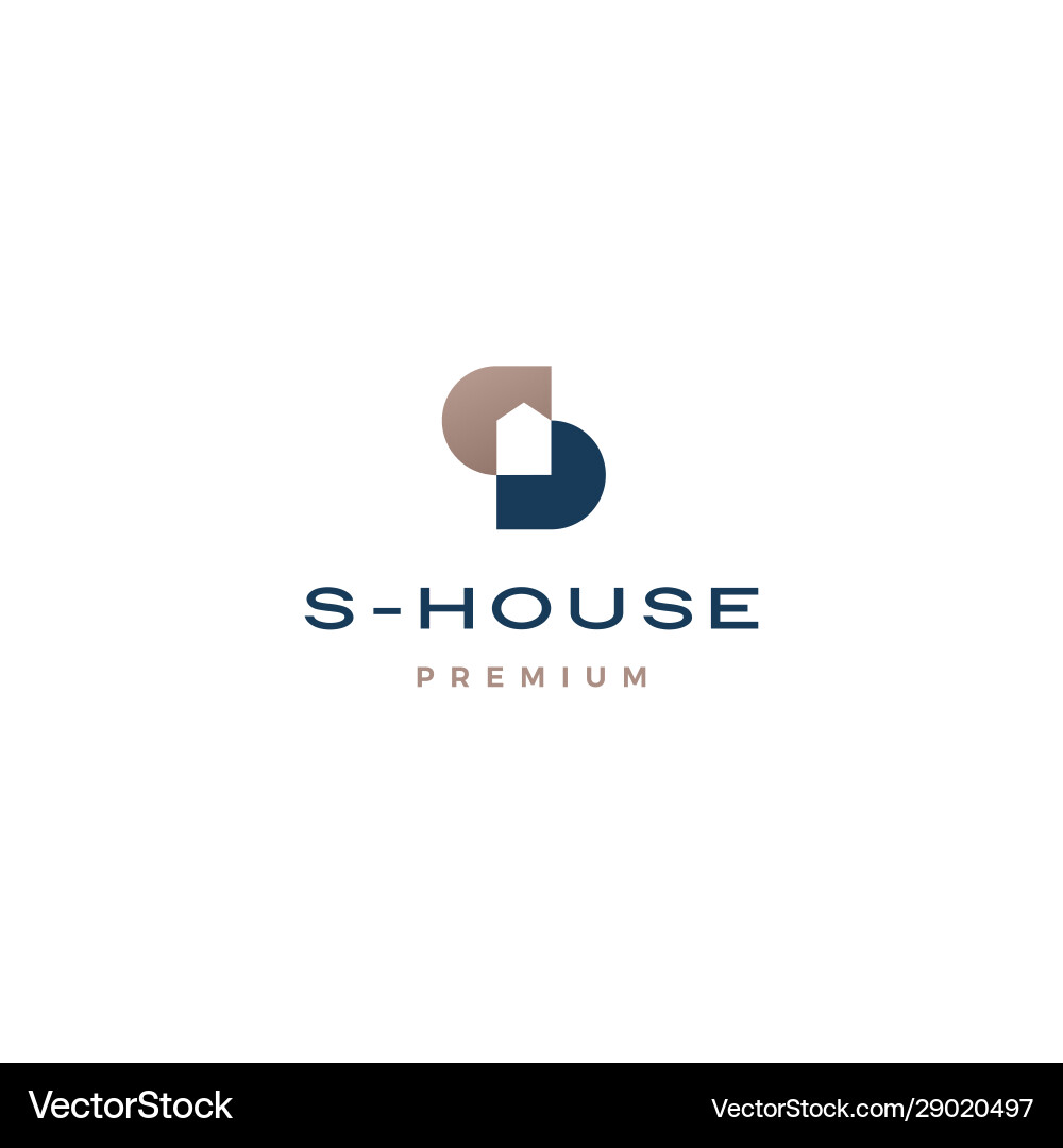 S letter house logo icon Royalty Free Vector Image