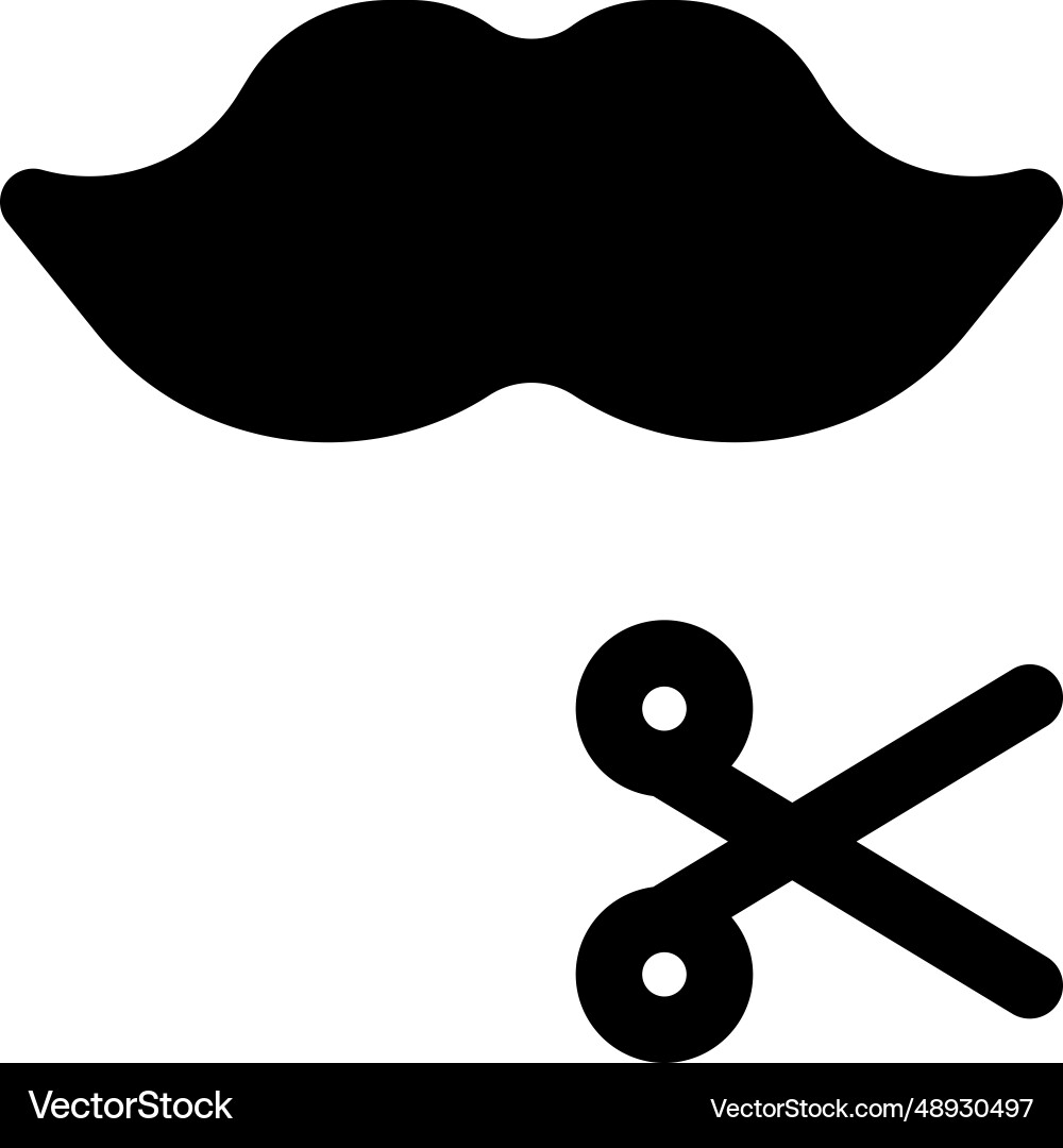 Styling the dandy with mustache isolated on a Vector Image