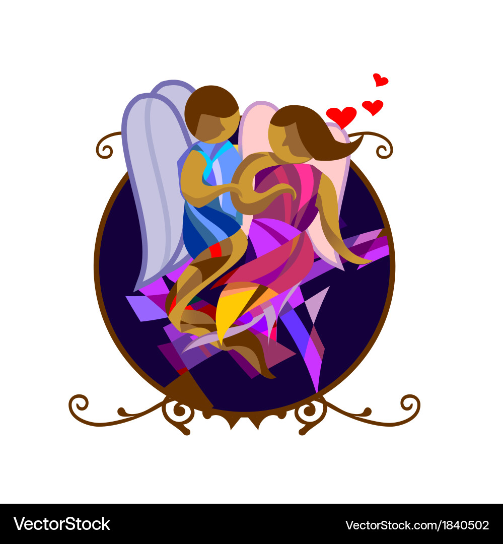 Abstract couple Royalty Free Vector Image - VectorStock