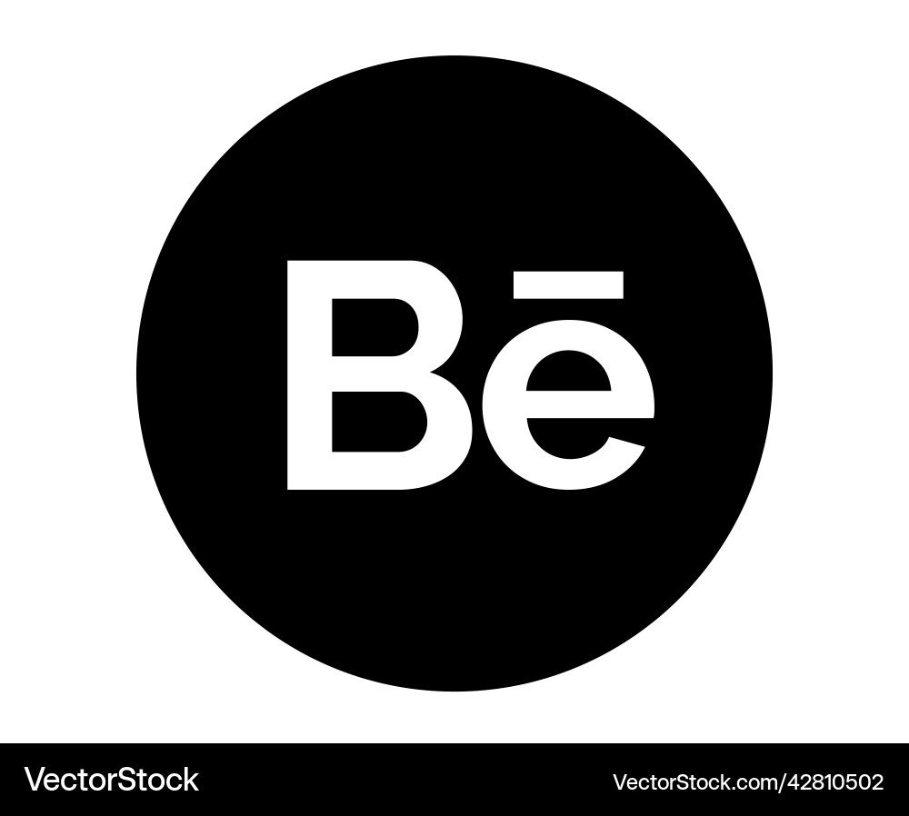 Behance social media icon abstract logo design Vector Image