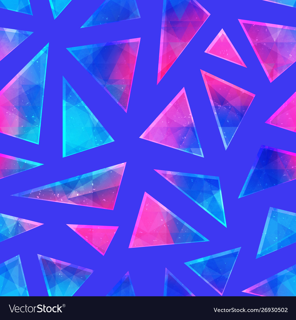 Blue triangle seamless pattern Royalty Free Vector Image