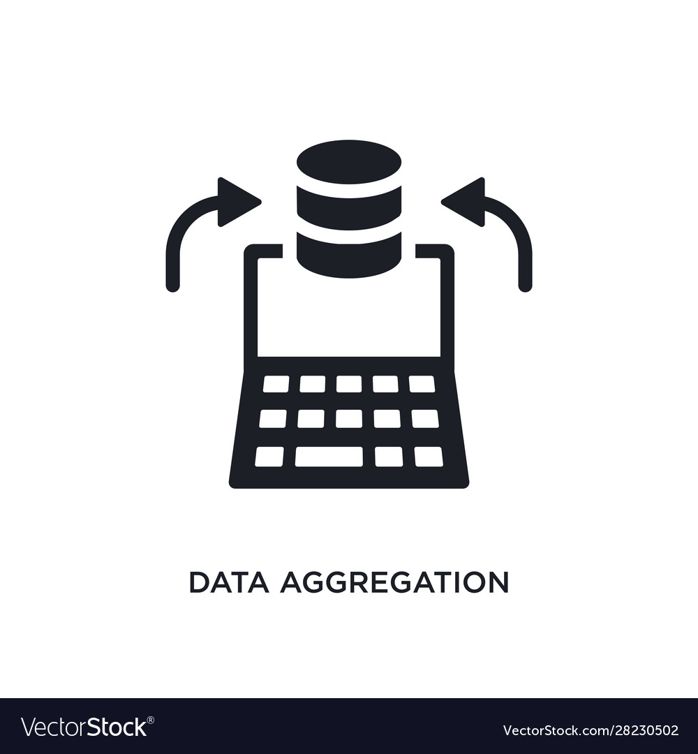 Data aggregation isolated icon simple element Vector Image
