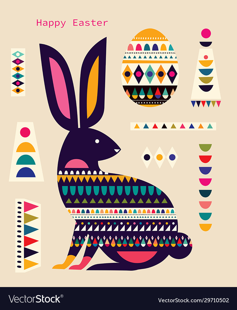 Easter rabbit Royalty Free Vector Image - VectorStock