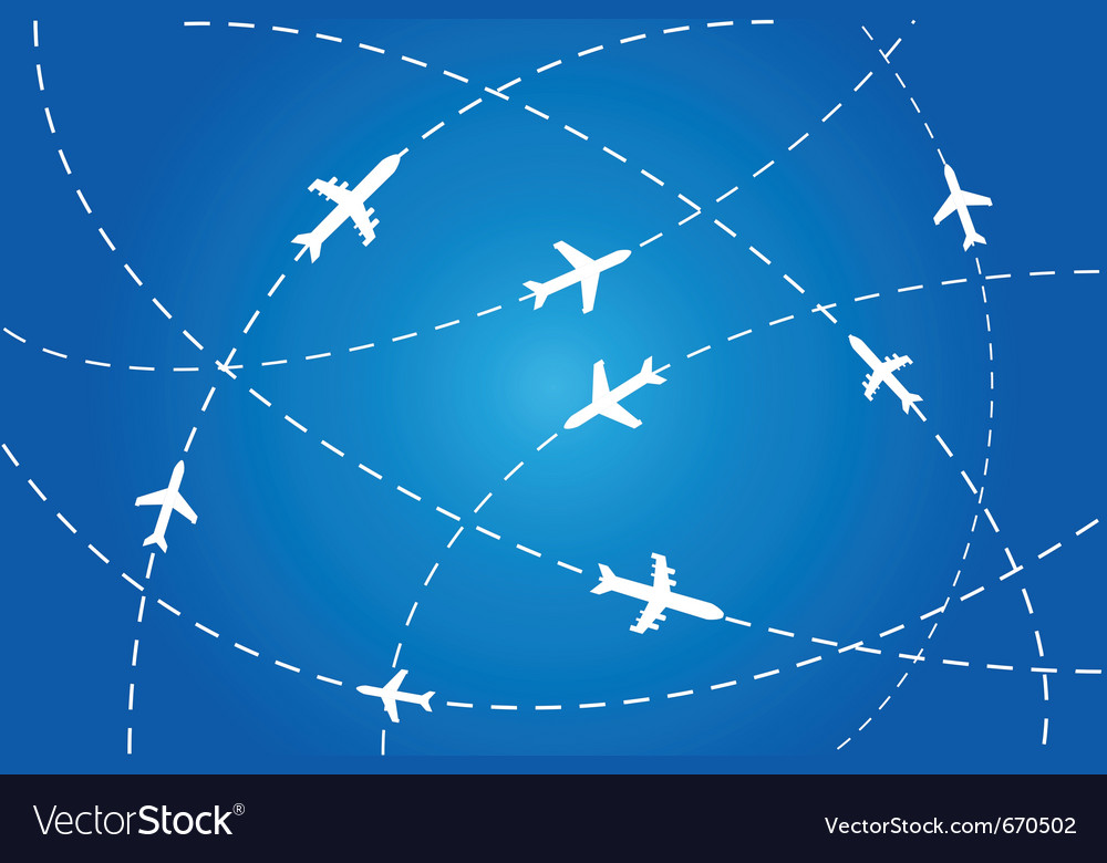 Flight path poster Royalty Free Vector Image - VectorStock