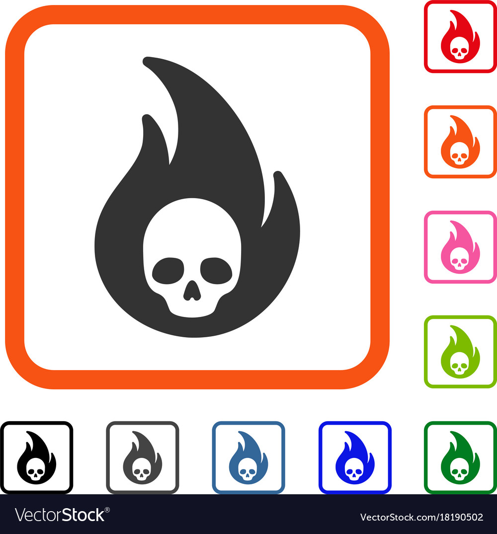 Hellfire framed icon Royalty Free Vector Image