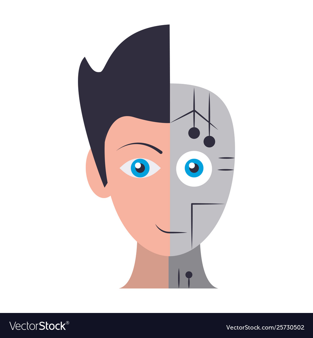 Humanoid cyborg avatar cartoon character Vector Image Humanoid cyborg avatar cartoon character Vector Image