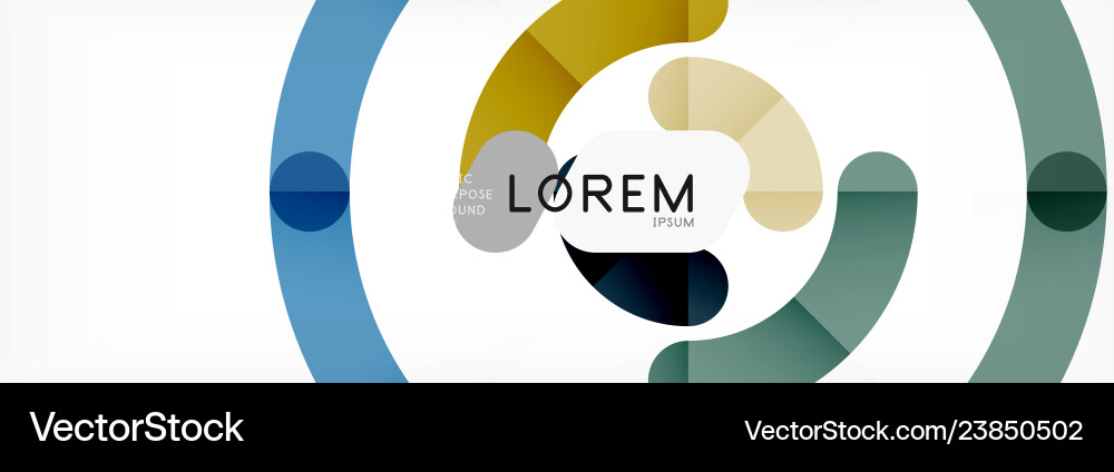 Linear design circle background Royalty Free Vector Image