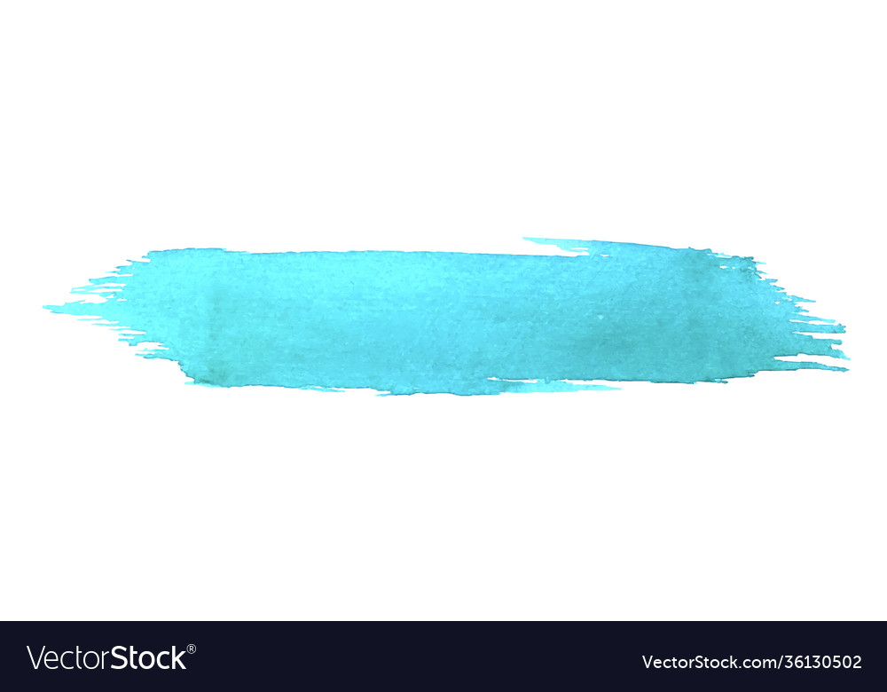 Long watercolor blue brush stroke Royalty Free Vector Image