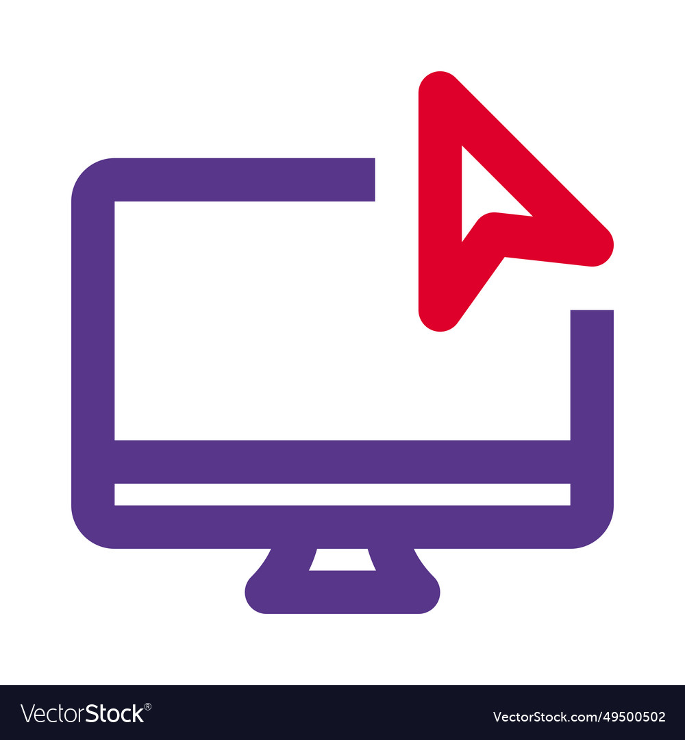 On-screen pointer controlled by desktop input Vector Image