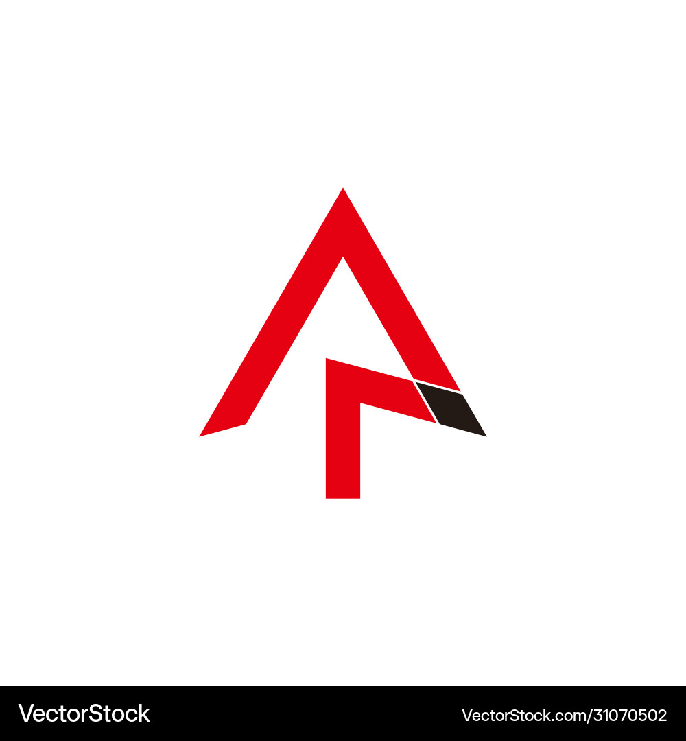 Simple letter ar geometric arrow line colorful Vector Image