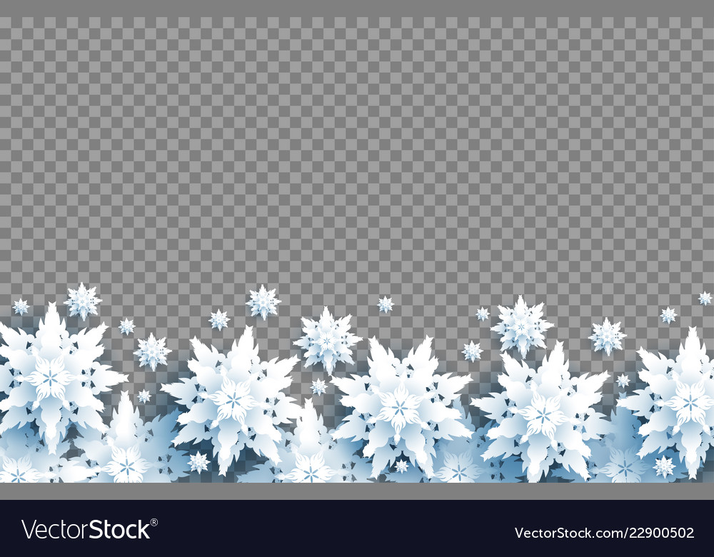 Transparent background and snow Royalty Free Vector Image