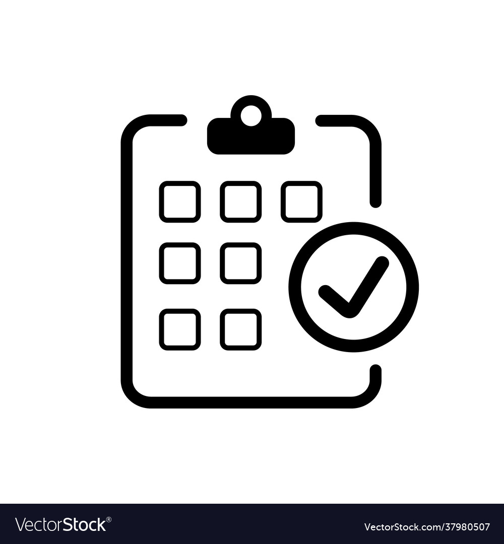 Calendar with check mark checklist Royalty Free Vector Image Calendar with check mark checklist Royalty Free Vector Image