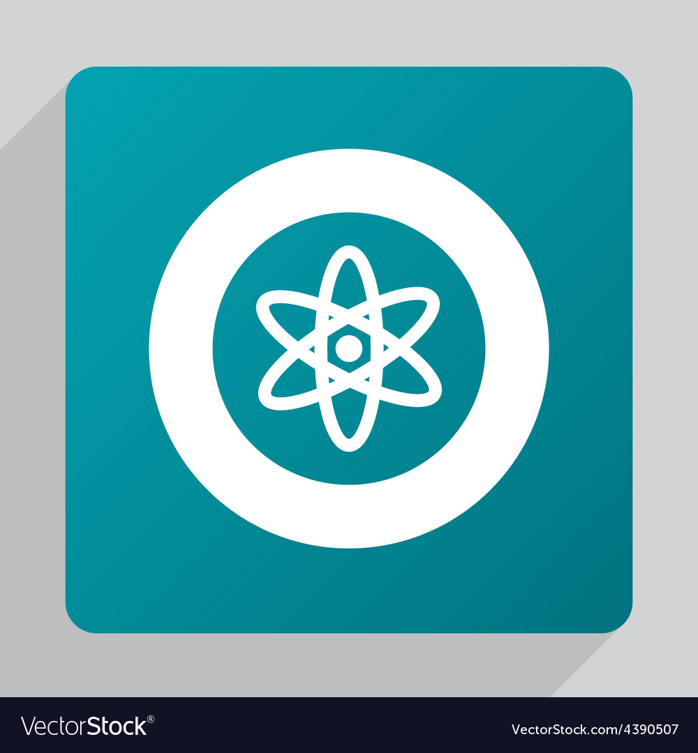 Flat atom icon Royalty Free Vector Image - VectorStock