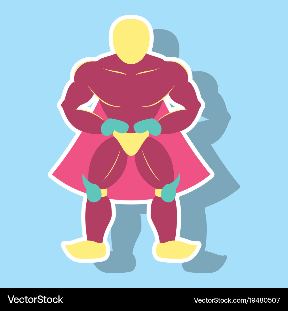 Man superhero standing icon Royalty Free Vector Image
