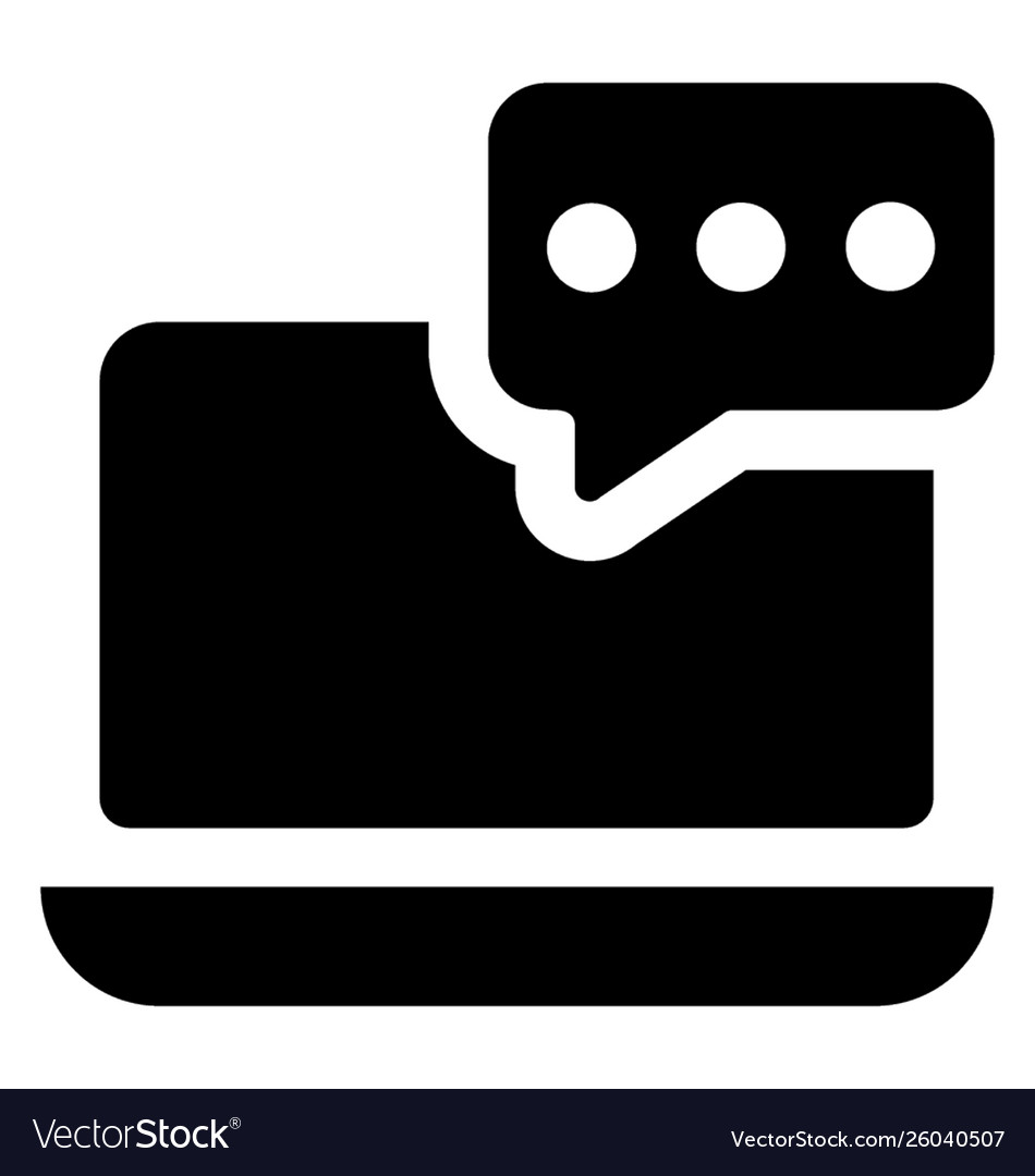 Online message bubble Royalty Free Vector Image